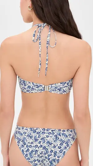 Isabel Marant Étoile Salma Floral Print Bikini Top - Blue