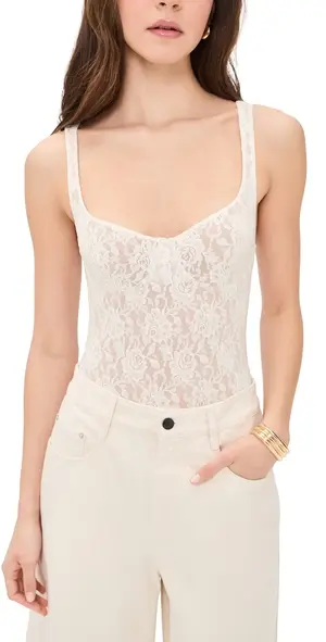Hanky Panky Underwire Thong Bodysuit - Marshmallow