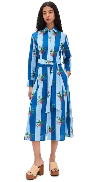GUADALUPE DESIGN Luciana Palm Maxi Dress