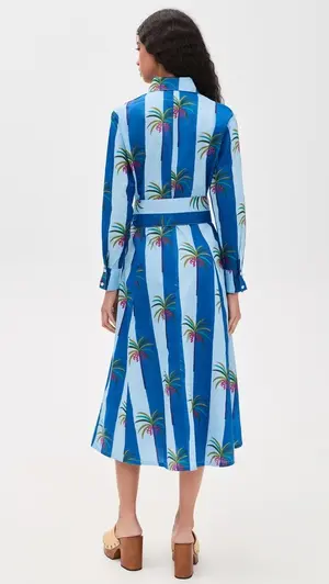 GUADALUPE DESIGN Luciana Palm Maxi Dress