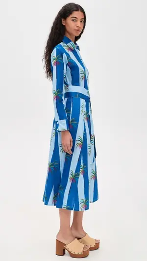 GUADALUPE DESIGN Luciana Palm Maxi Dress