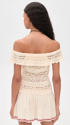 Isabel Marant Étoile Off-shoulder Crochet Top