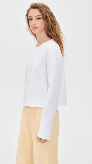 Frank & Eileen Jackie Cardigan - White
