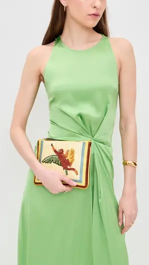 ALEMAIS Mokshini Monkey Embroidered Clutch