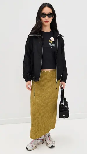 GANNI Crochet Patch Tee