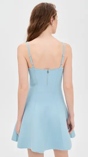 FLEUR DU MAL Flared Corset Dress - Light Sky