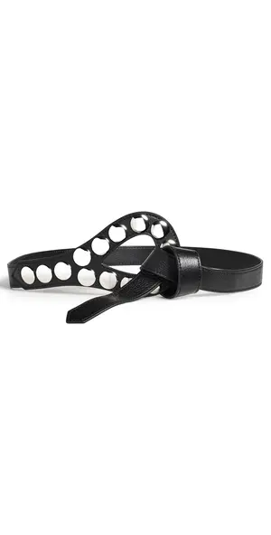 B-low The Belt Briella Leather Belt - Black Silver