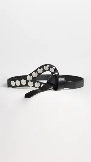 B-low The Belt Briella Leather Belt - Black Silver