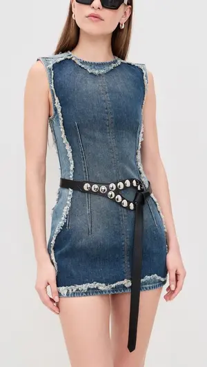 B-low The Belt Briella Leather Belt - Black Silver