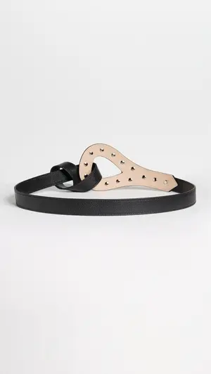 B-low The Belt Briella Leather Belt - Black Silver