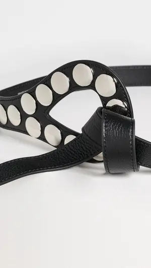 B-low The Belt Briella Leather Belt - Black Silver