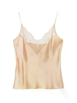 Carine Gilson Lace-detail Silk Camisole
