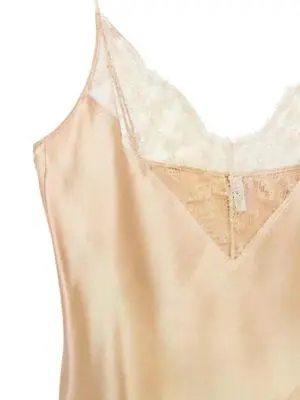 Carine Gilson Lace-detail Silk Camisole