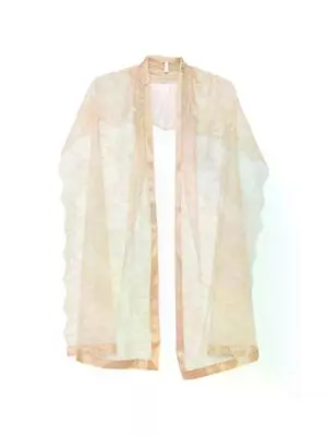 Carine Gilson Lace Silk Stole - Brown