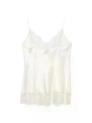 Carine Gilson Lace-trimmed Silk Camisole