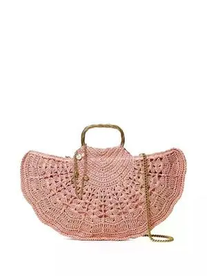 TWINSET Top Handle Woven Shoulder Bag - Pink