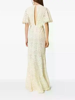 TWINSET Maxi Lace Dress - Neutrals