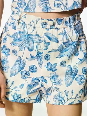 TWINSET Floral Print Shorts