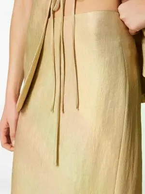 TWINSET Slit Midi Skirt - Neutrals