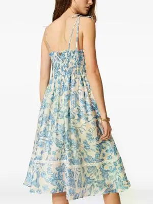 TWINSET Midi Floral-pattern Dress With Lace Trims