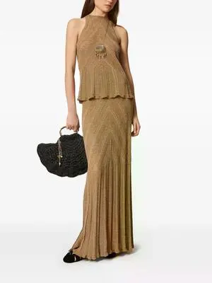 TWINSET Maxi Knitted Skirt - Brown