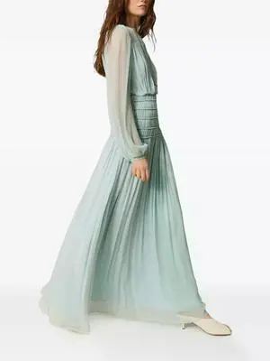 TWINSET Long Crépon Dress With Raised Motif