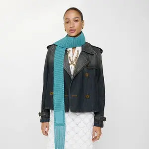 Burberry Cropped Denim Mayfair Trench Jacket