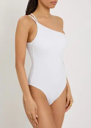 Max Mara Chappa One-shoulder Swimsuit - White