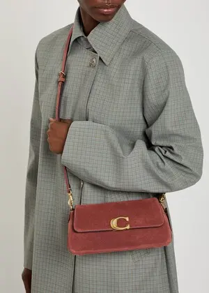 COACH Jet Suede Shoulder Bag