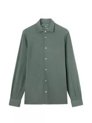 Fedeli Long-sleeve Knitted Shirt - Green