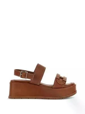 Hogan Leather Platform Sandals