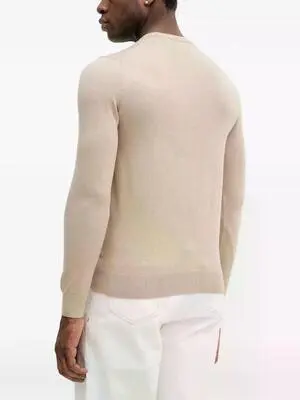 Guess Script-logo Sweater - Neutrals