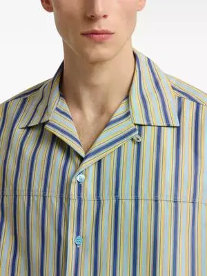 Marni Striped Drawstring Shirt - Blue