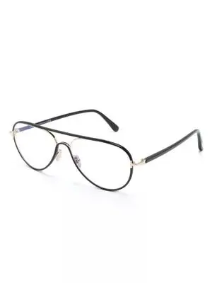 TOM FORD Logo-engraved Pilot-frame Glasses