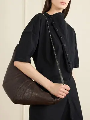 LEMAIRE Croissant Medium Studded Textured-leather Shoulder Bag