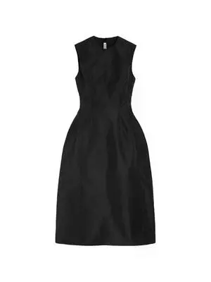 JIL SANDER Technical Faille Midi Dress
