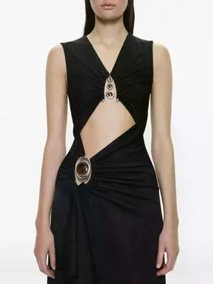 Christopher Esber Droplet Crystal Separation Midi Dress
