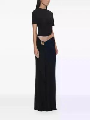 Christopher Esber Ruched Tee With Quartz Embellishment - Black