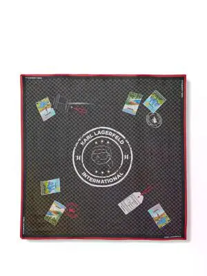 Karl Lagerfeld Monogram Scarf - Black