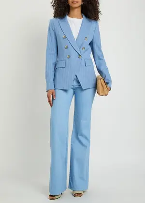 Veronica Beard Crosbie Wide-leg Jeans - Light Blue