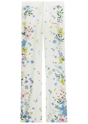 Tailored Floral Print Pants