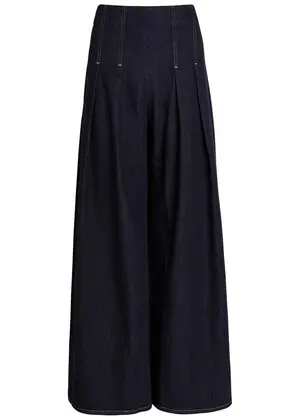 Alice + Olivia Pleated Wide-leg Trousers