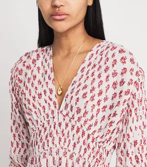 Maje Floral Print Mini Dress - Red