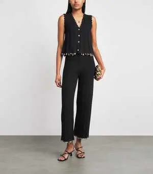 Maje Charm-embellished Sleeveless Cardigan