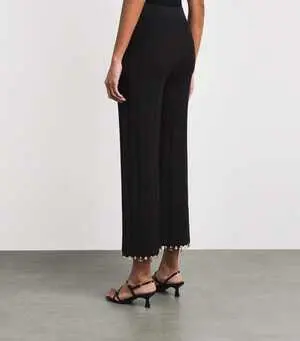 Maje Charm-embellished Knit Trousers