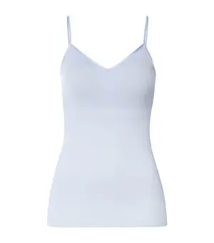 Hanro Pima Cotton Seamless Padded Camisole - Blue