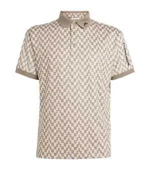 J. Lindeberg Tour Tech Print Polo Shirt - Beige