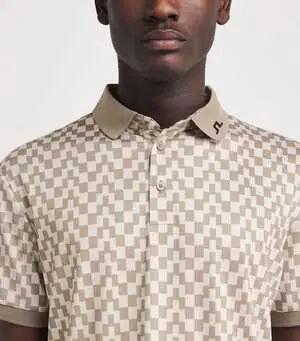 J. Lindeberg Tour Tech Print Polo Shirt - Beige