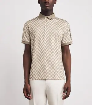 J. Lindeberg Tour Tech Print Polo Shirt - Beige
