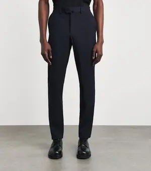 Emporio Armani Virgin Wool-blend Slim Trousers